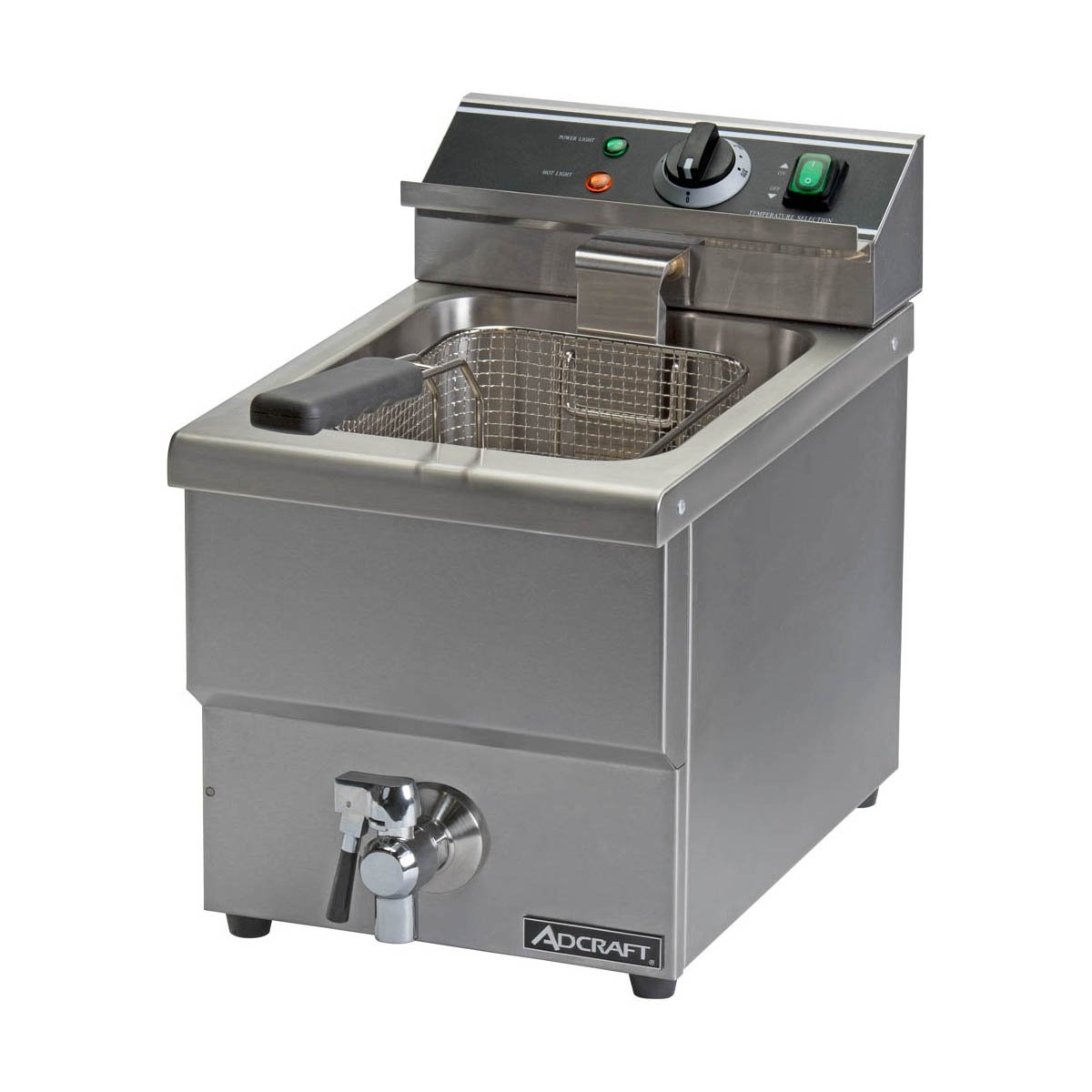 Adcraft DF-12L Single Tank Countertop Deep Fryer with Faucet – Chef’s Haven